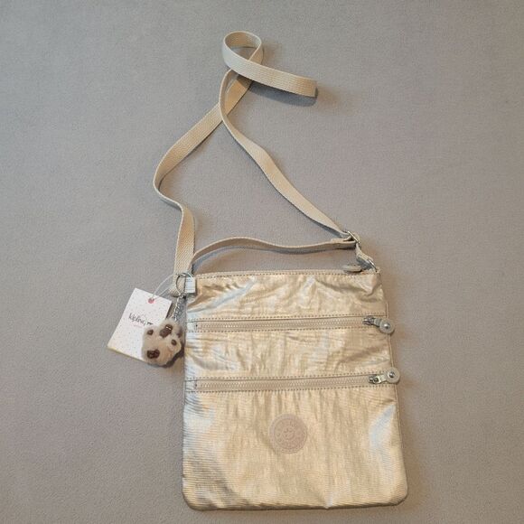 Kipling | Bags | Kipling Crossbody Keiko Bag Sparkly Golden Metallic ...